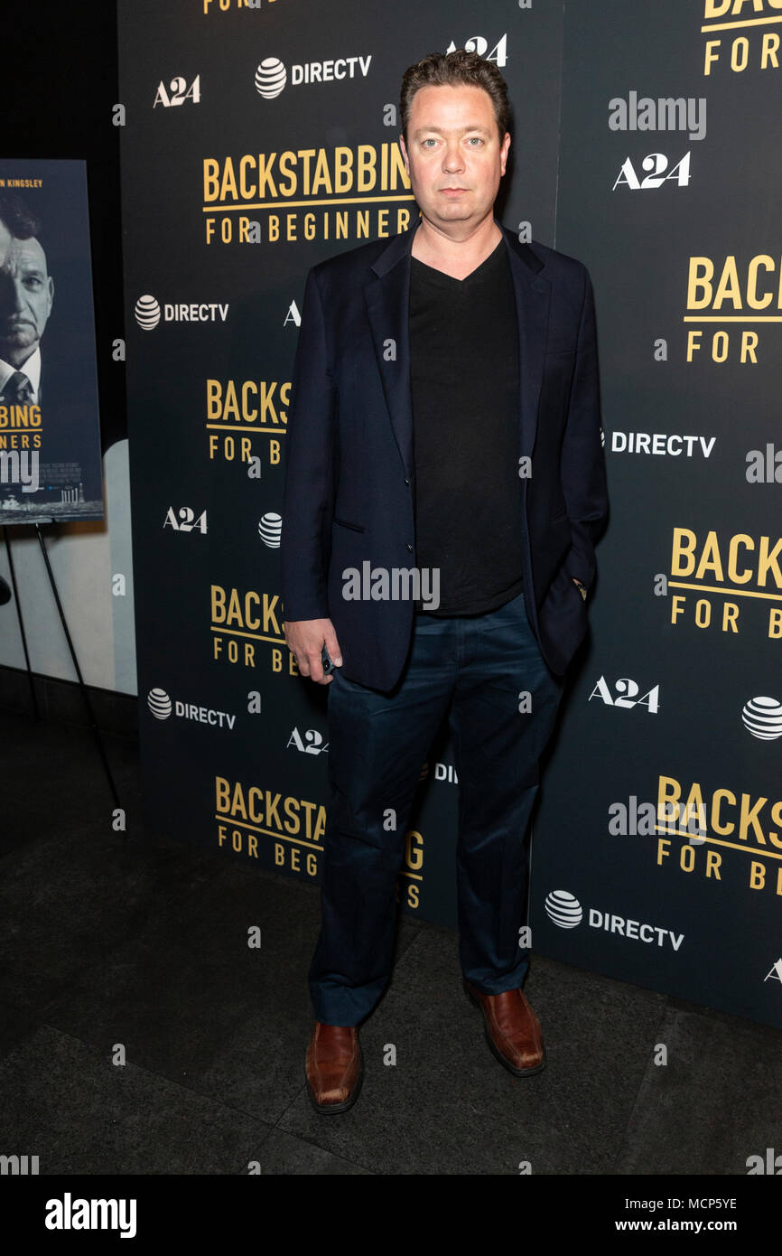 New York, USA. April 17, 2018: Michael Soussan attends Backstabbing for ...