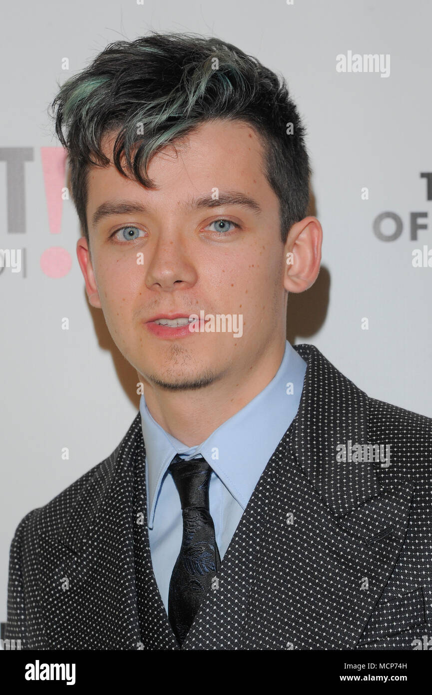 New York, USA. April 17, 2018: Asa Butterfield attends the New York ...