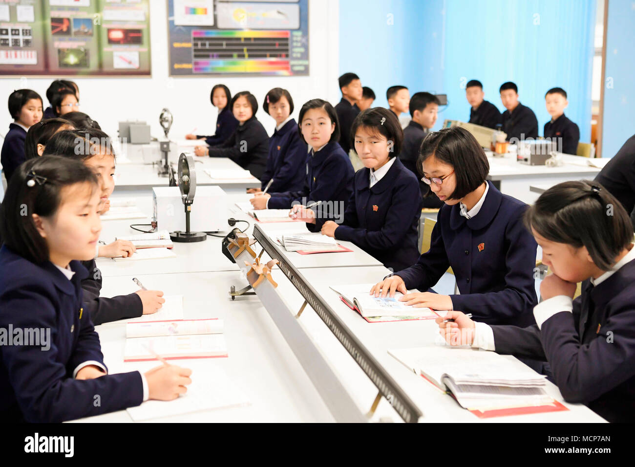 Mangyongdae Children's Palace, Apr 3, 2018 : North Korean students take ...