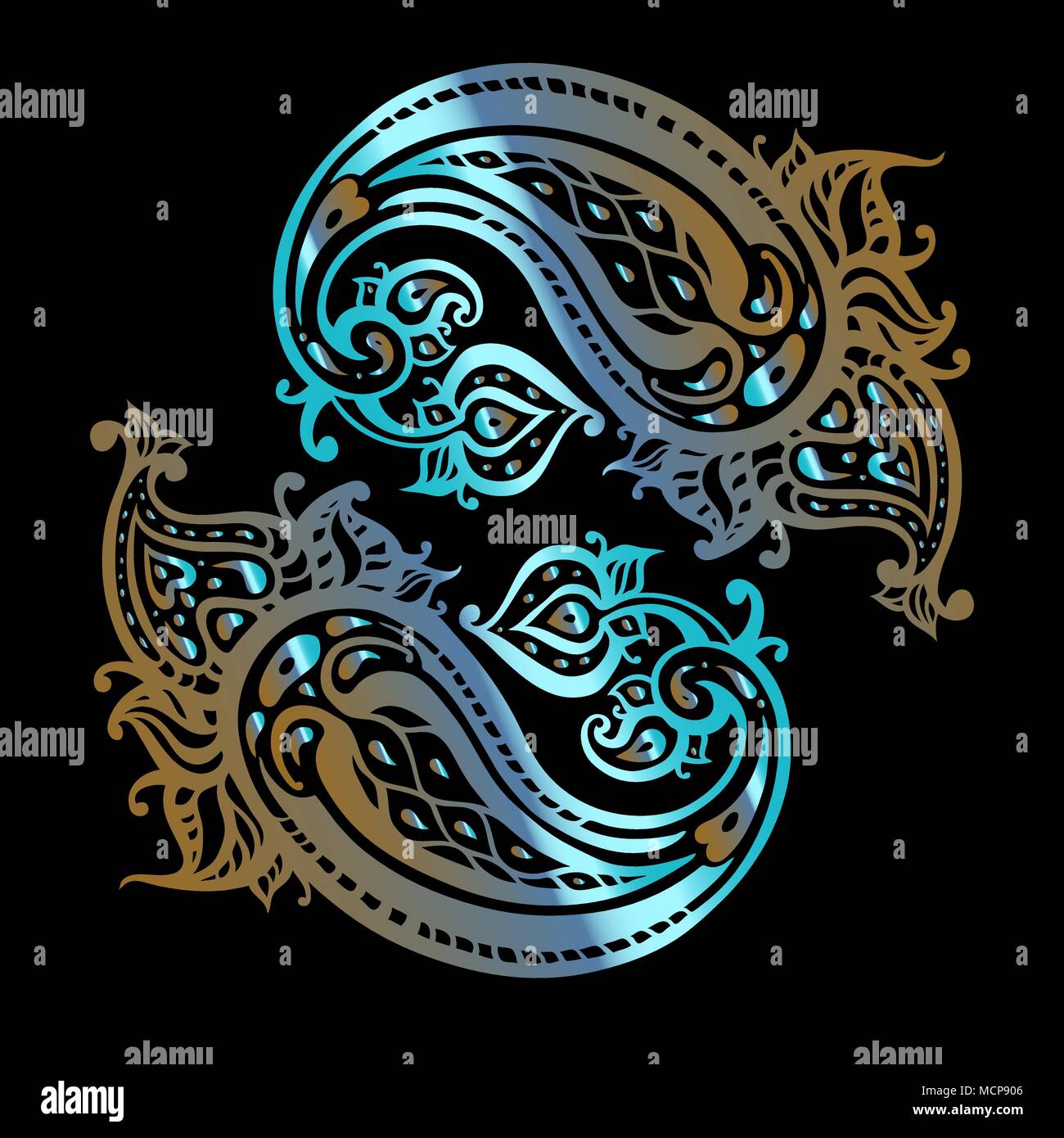 Paisley. Hand Drawn Boho ornament. Vector illustration Stock Vector ...