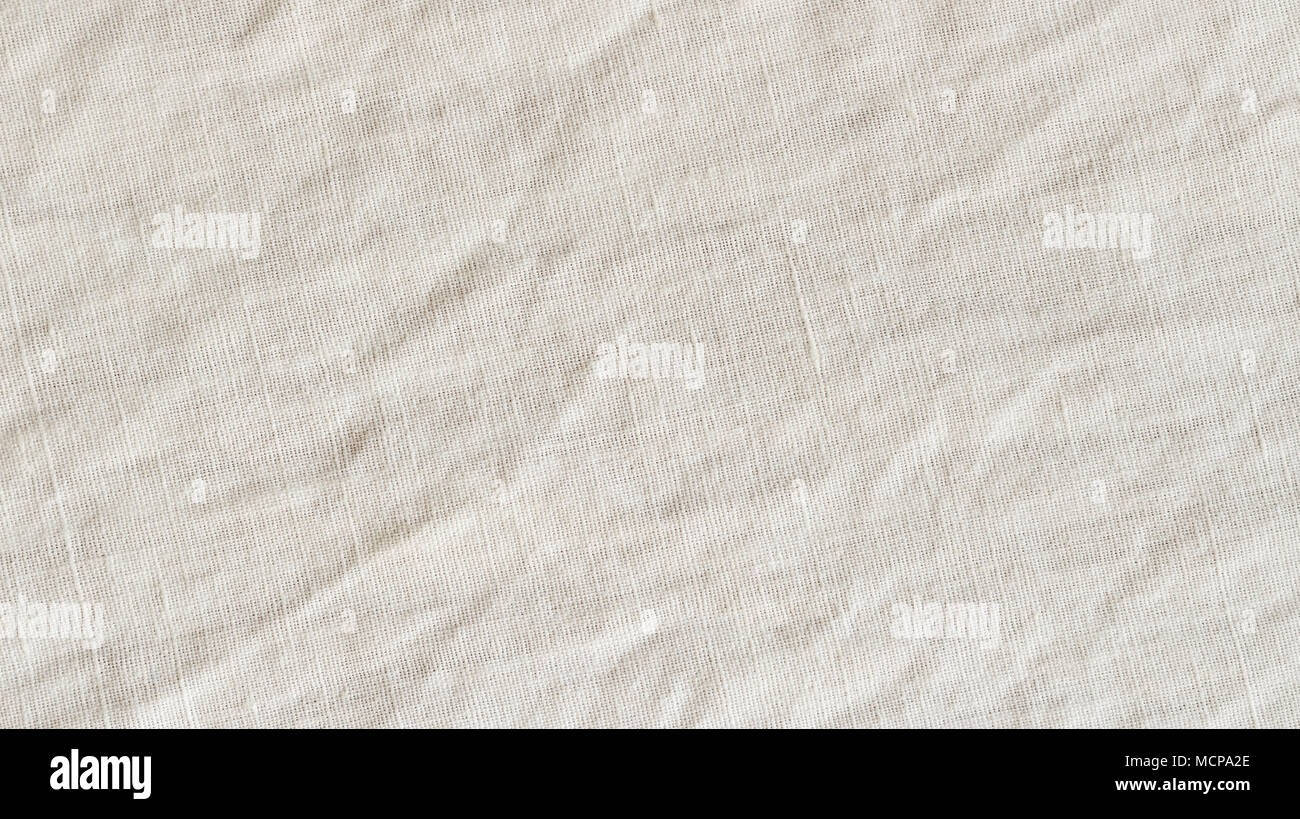 Vintage beige fabric texture, background. Flax canvas close-up, burlap ...