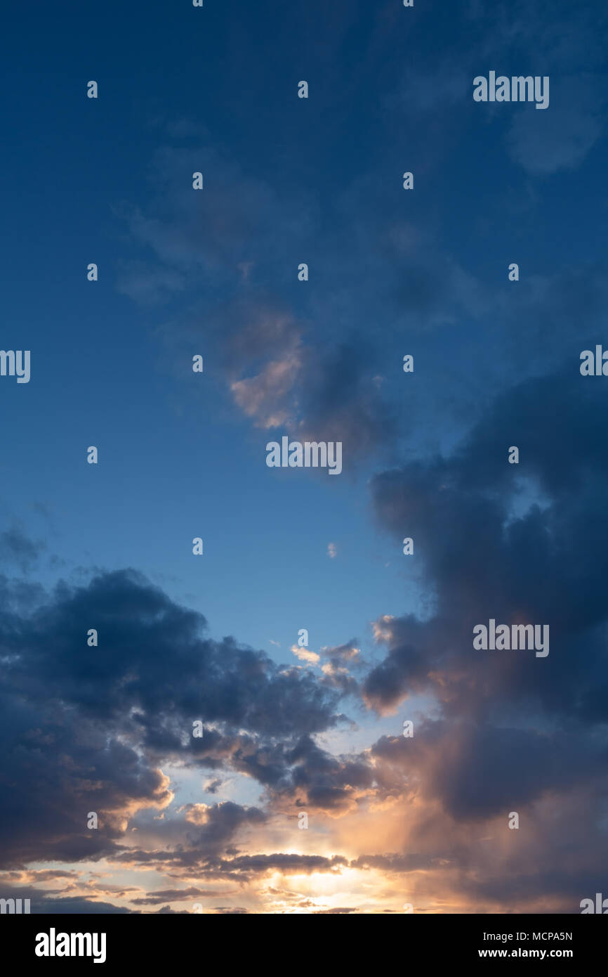 Beautiful evening sky, majestic sunset. Sky and clouds at beautiful ...