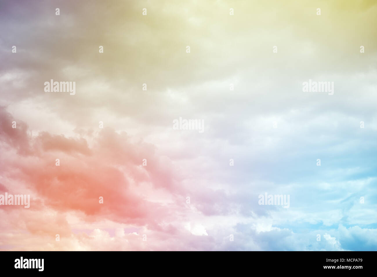 Soft cloud background with a pastel colors. Colourful majestic heaven ...