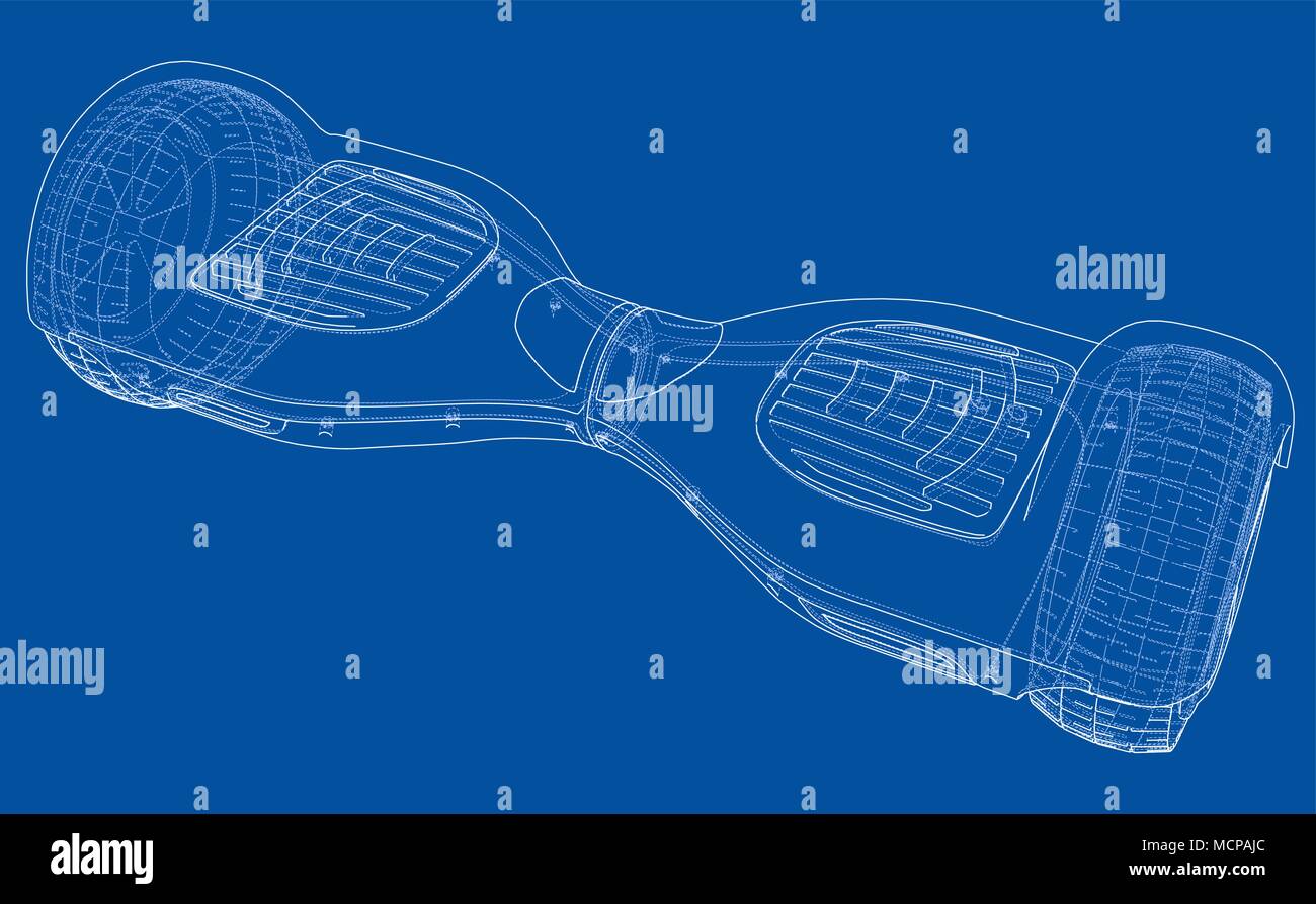 Hoverboard electric self-balancing scooter. Vector Stock Vector Image ...