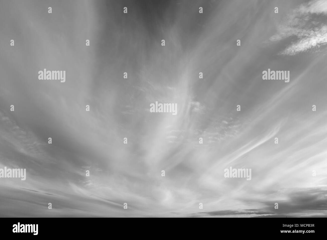 Cloudy overcast sky. Beautiful unusual clouds over horizon, cloudscape ...