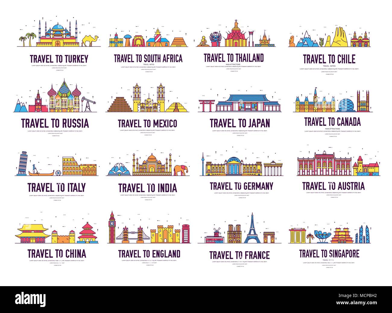 Infographic Icons Travel
