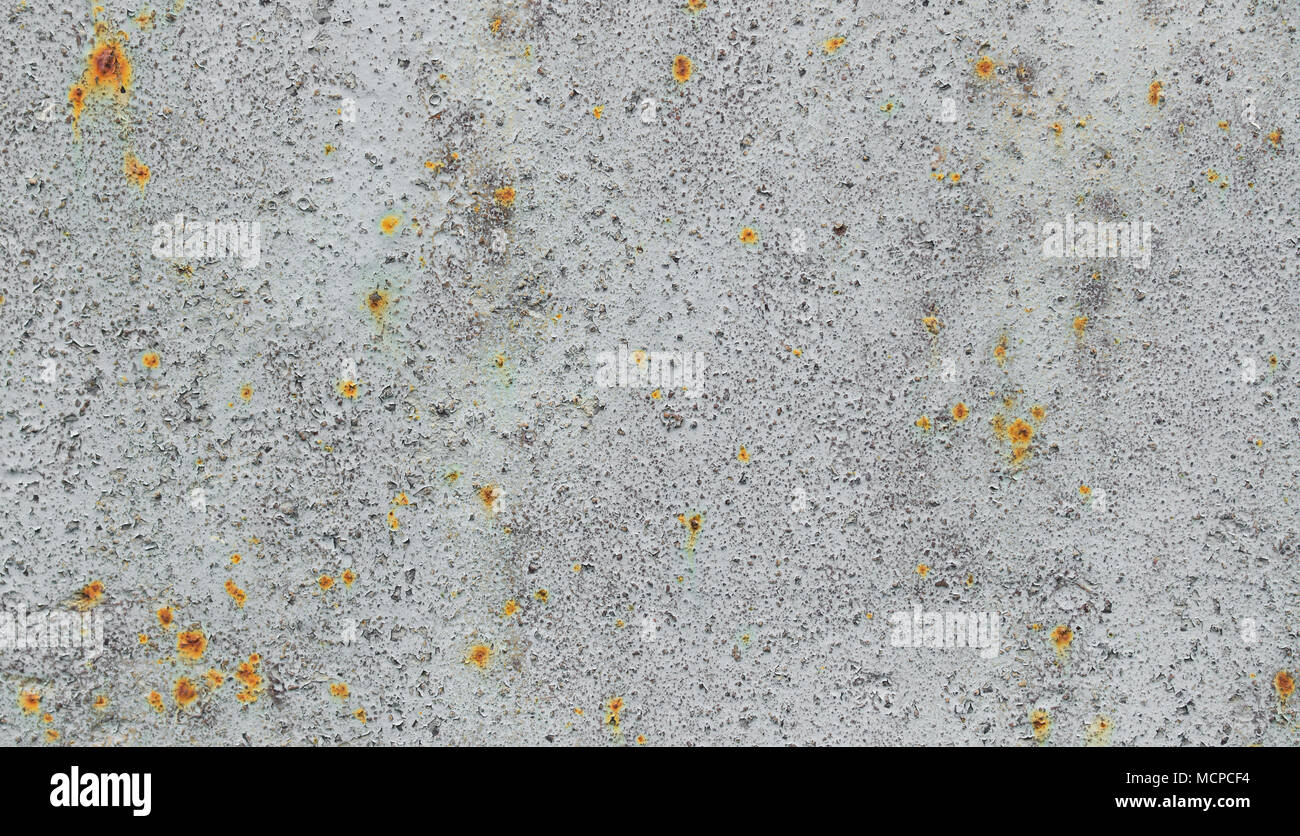 Gray metallic background with rust. Rusty old metal plate with gray ...