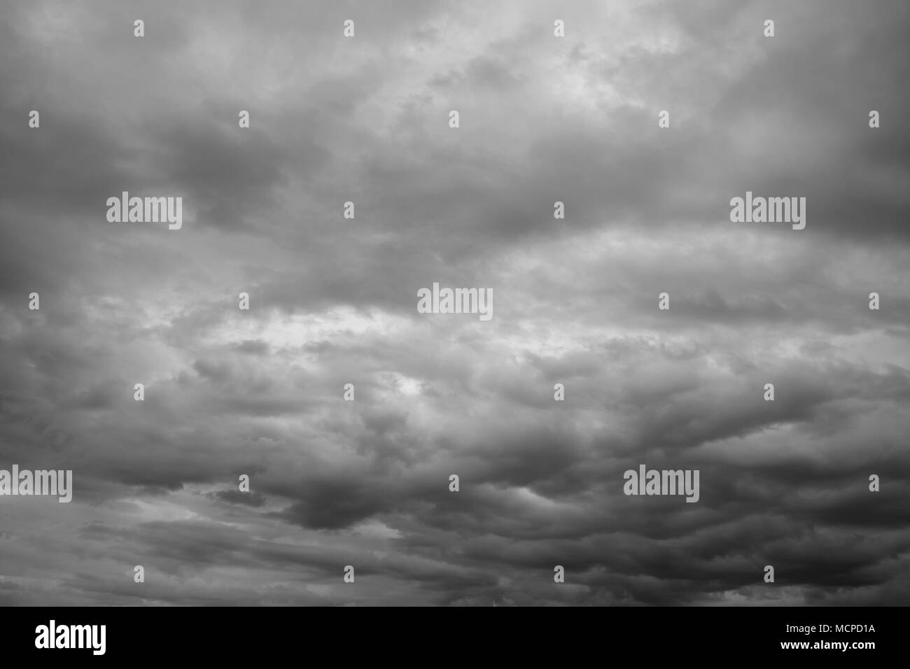Cloudscape, overcast clouds over horizon. Cloudy gray sky background ...