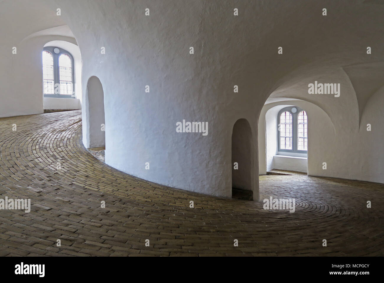 Inside Copenhagen's Round Tower Stock Photo - Alamy
