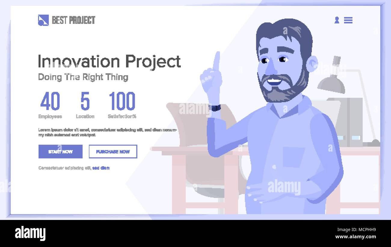 Website Design Template Vector. Business Interface. Professional Team ...