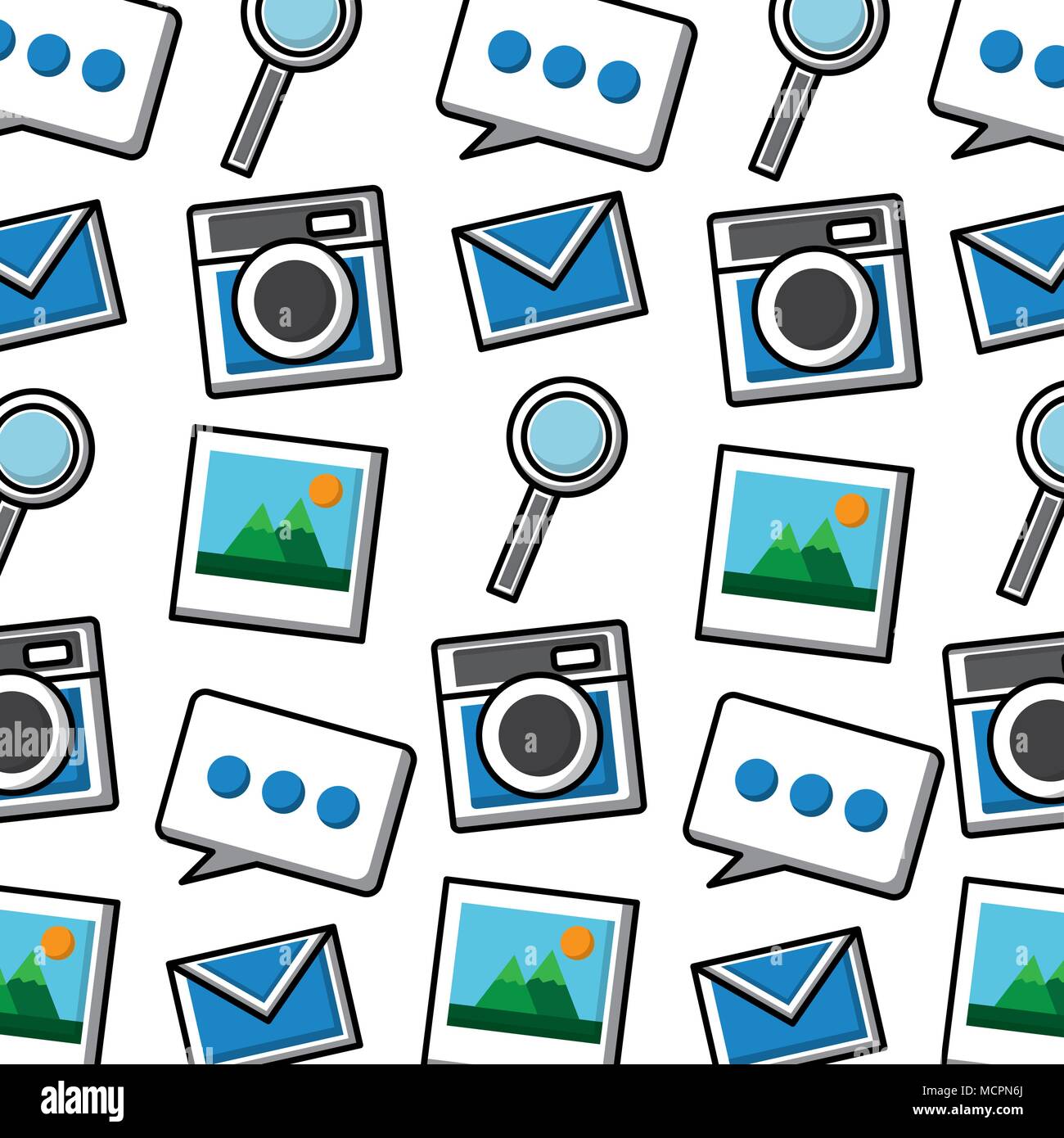 social media marketing pattern background Stock Vector Image & Art - Alamy