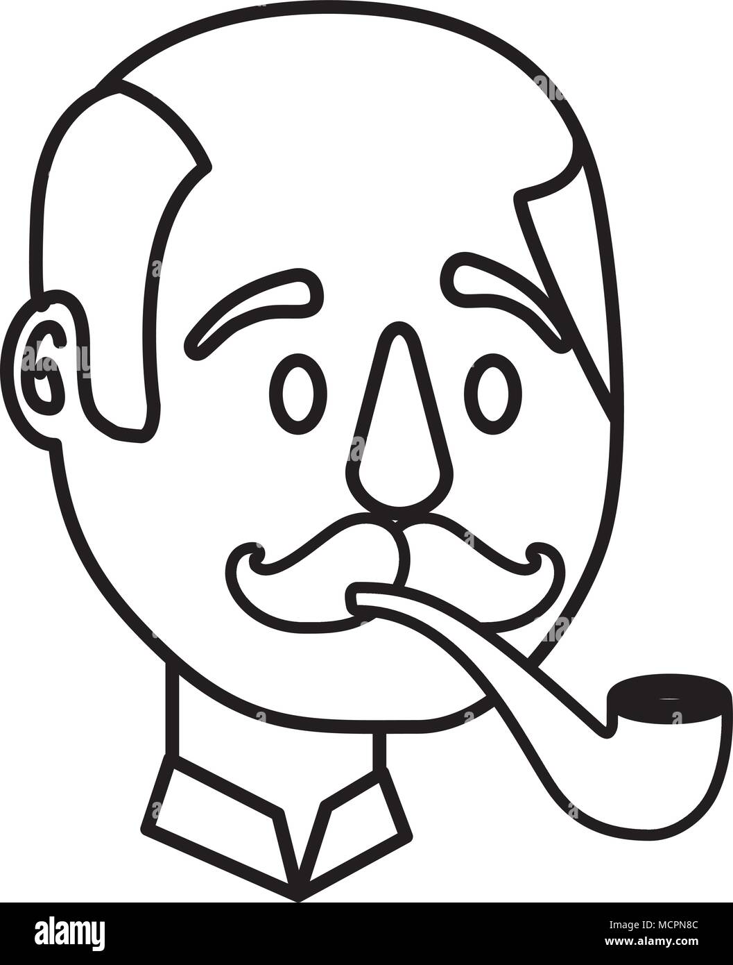 Man smoking funny Stock Vector Images - Alamy
