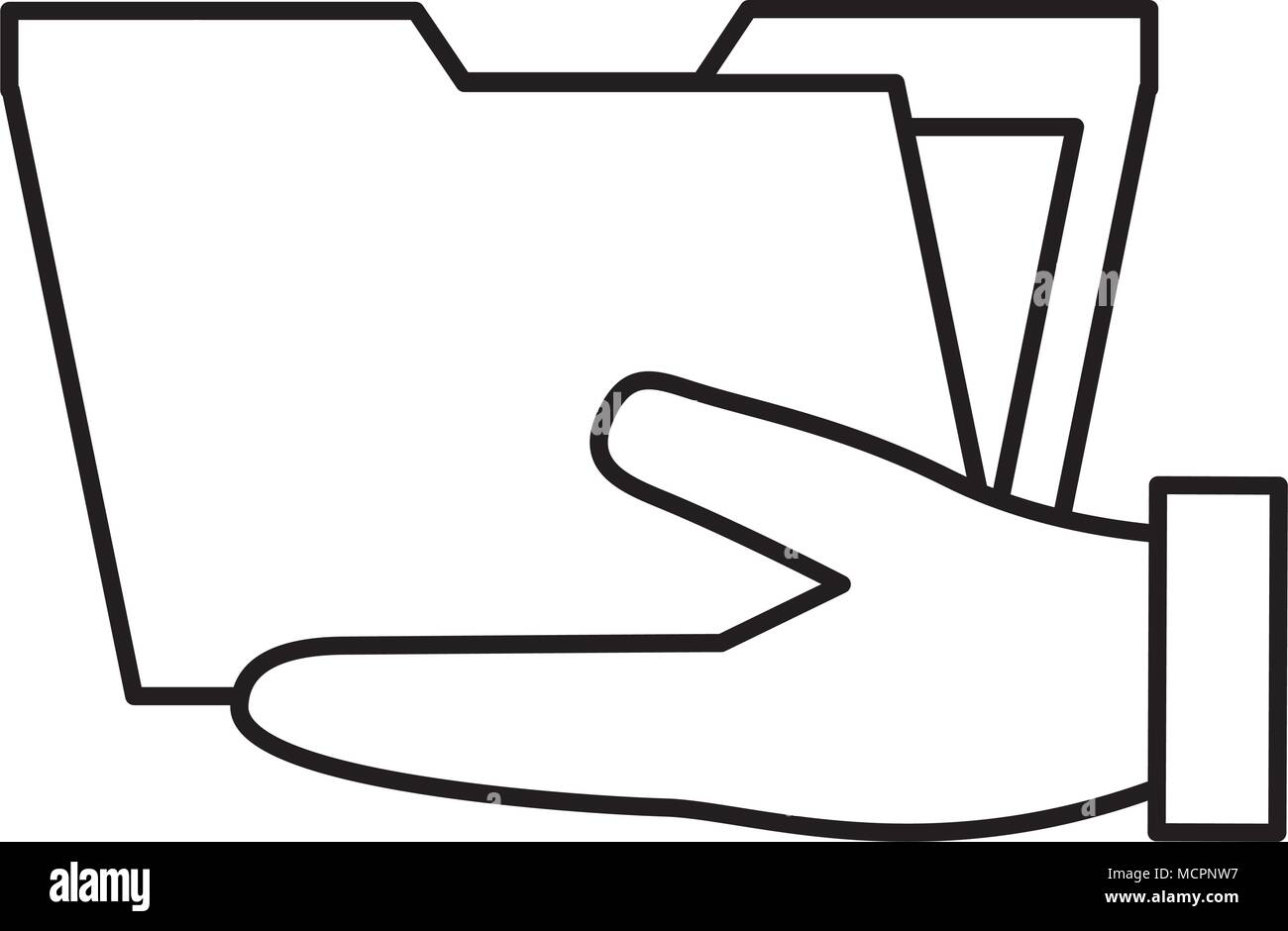 Business woman hold folder Stock Vector Images - Alamy