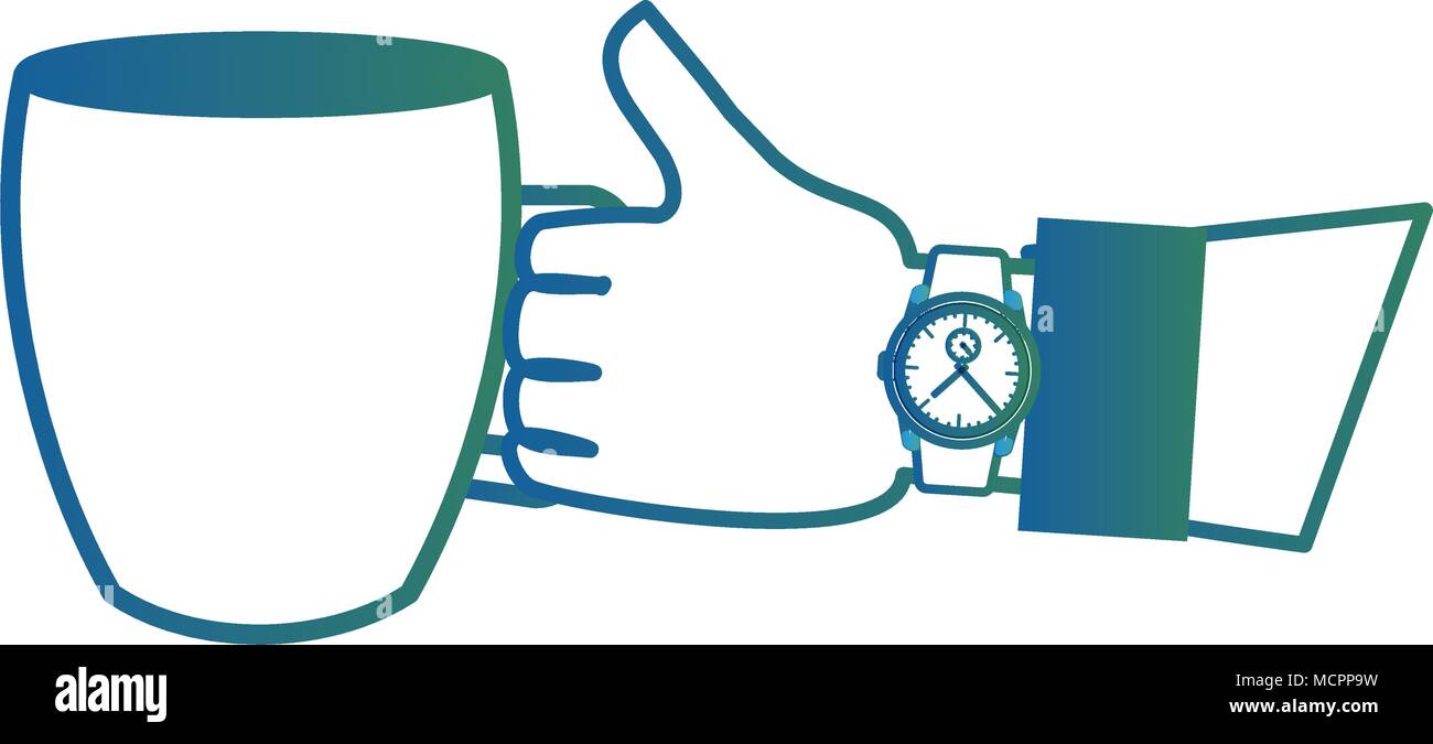 Holding coffee cup top Stock Vector Images - Alamy