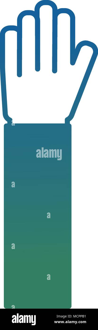 human hand raised open palm gesture Stock Vector Image & Art - Alamy