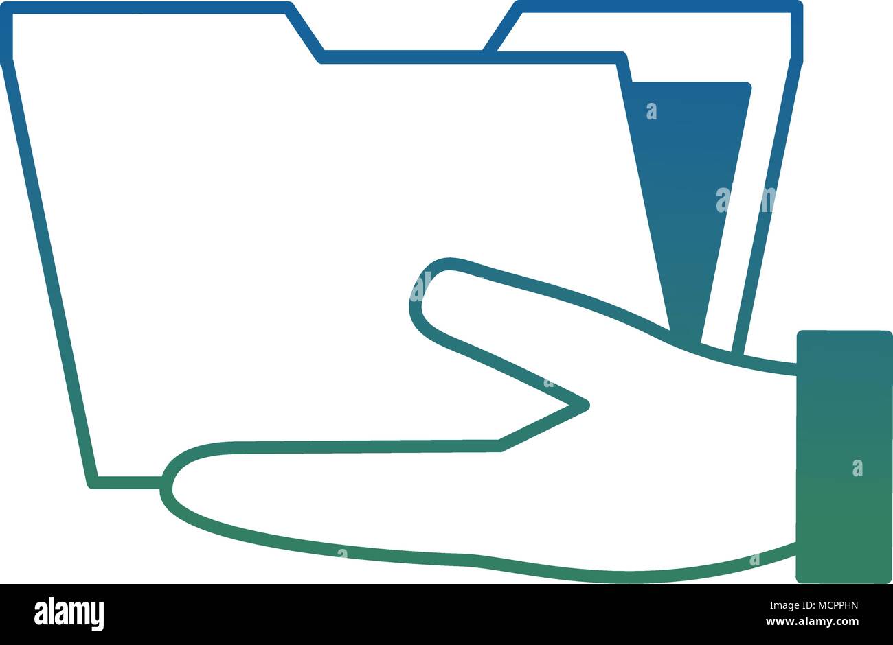 hand holding folder file image Stock Vector Image & Art - Alamy