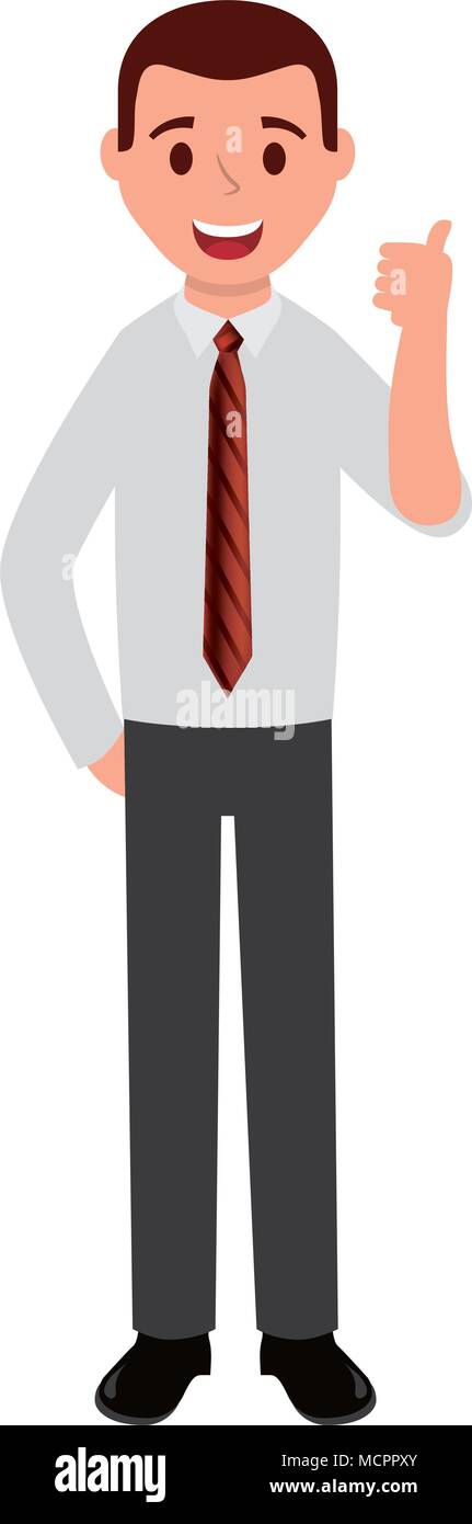elegant businessman making ok sign avatar character Stock Vector Image ...