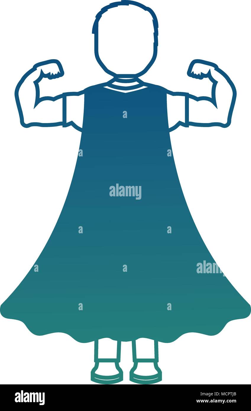 child with a hero cape view from the back Stock Vector Image & Art - Alamy