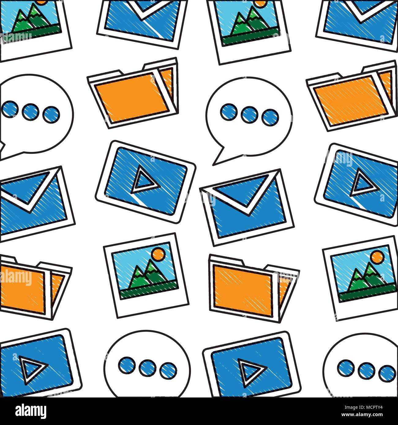 social media marketing icons pattern Stock Vector Image & Art - Alamy