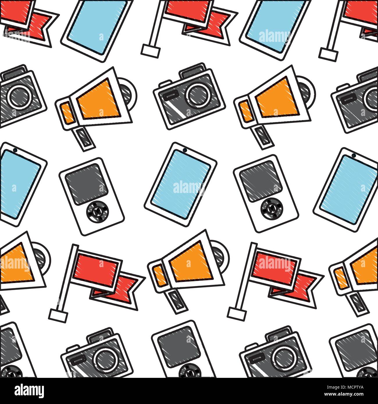 social media marketing icons pattern Stock Vector Image & Art - Alamy
