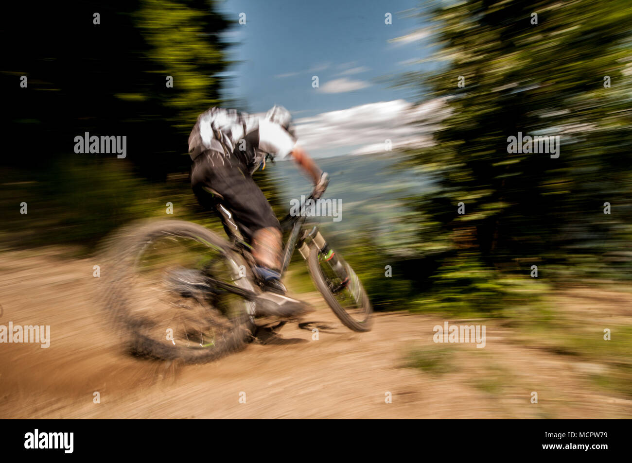 Mountain bike adventure in the Austrian Alps Stock Photo - Alamy