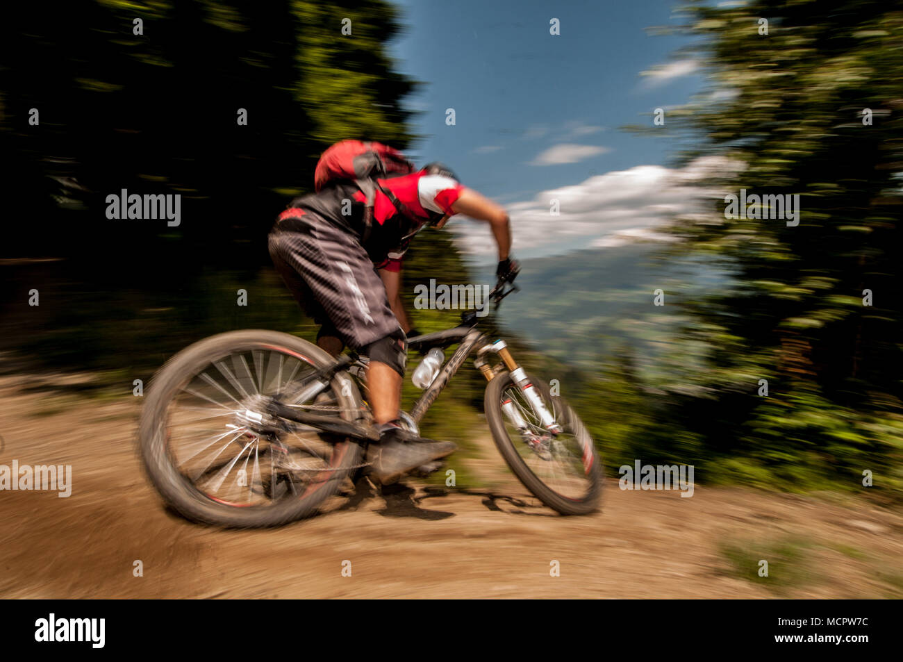 Mountain bike adventure in the Austrian Alps Stock Photo - Alamy