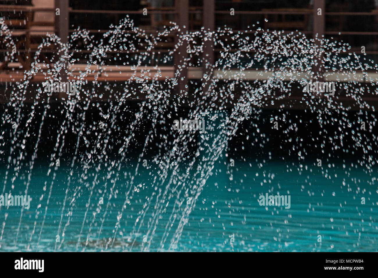 Water drops from a fountain Stock Photo - Alamy