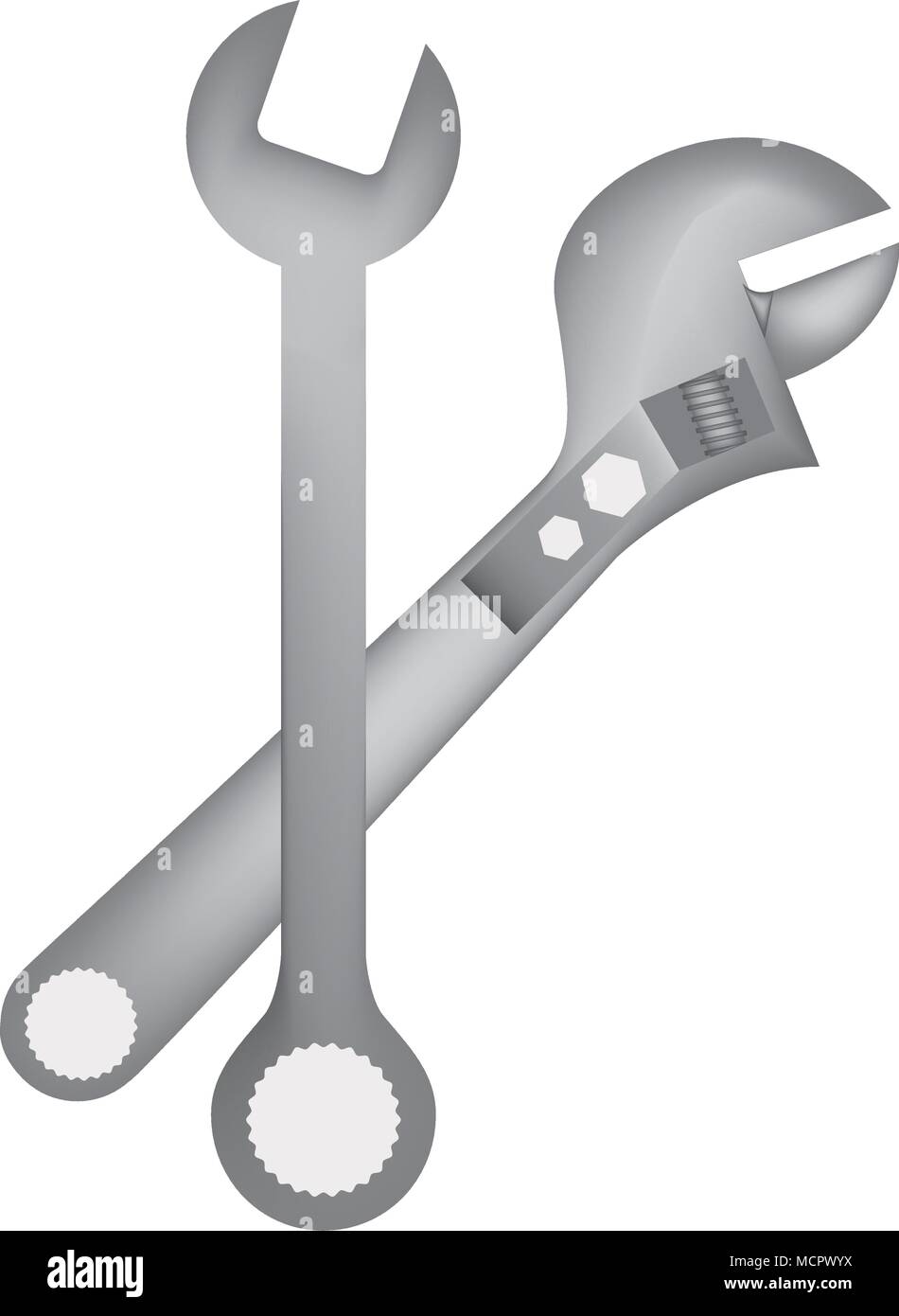 wrenchs keys crossed tools Stock Vector Image & Art - Alamy