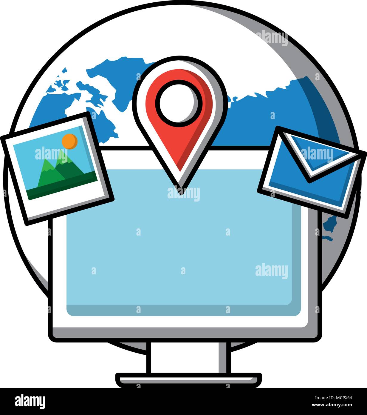 Facebook social network map Stock Vector Images - Alamy