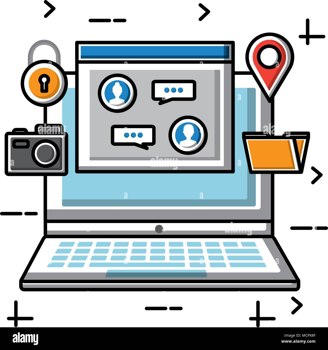 social media card Stock Vector Image & Art - Alamy