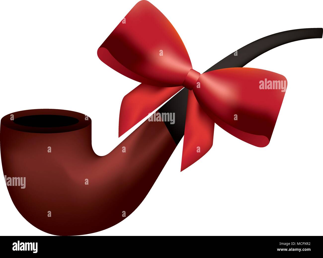 smoking pipe with bow gift father Stock Vector Image & Art - Alamy