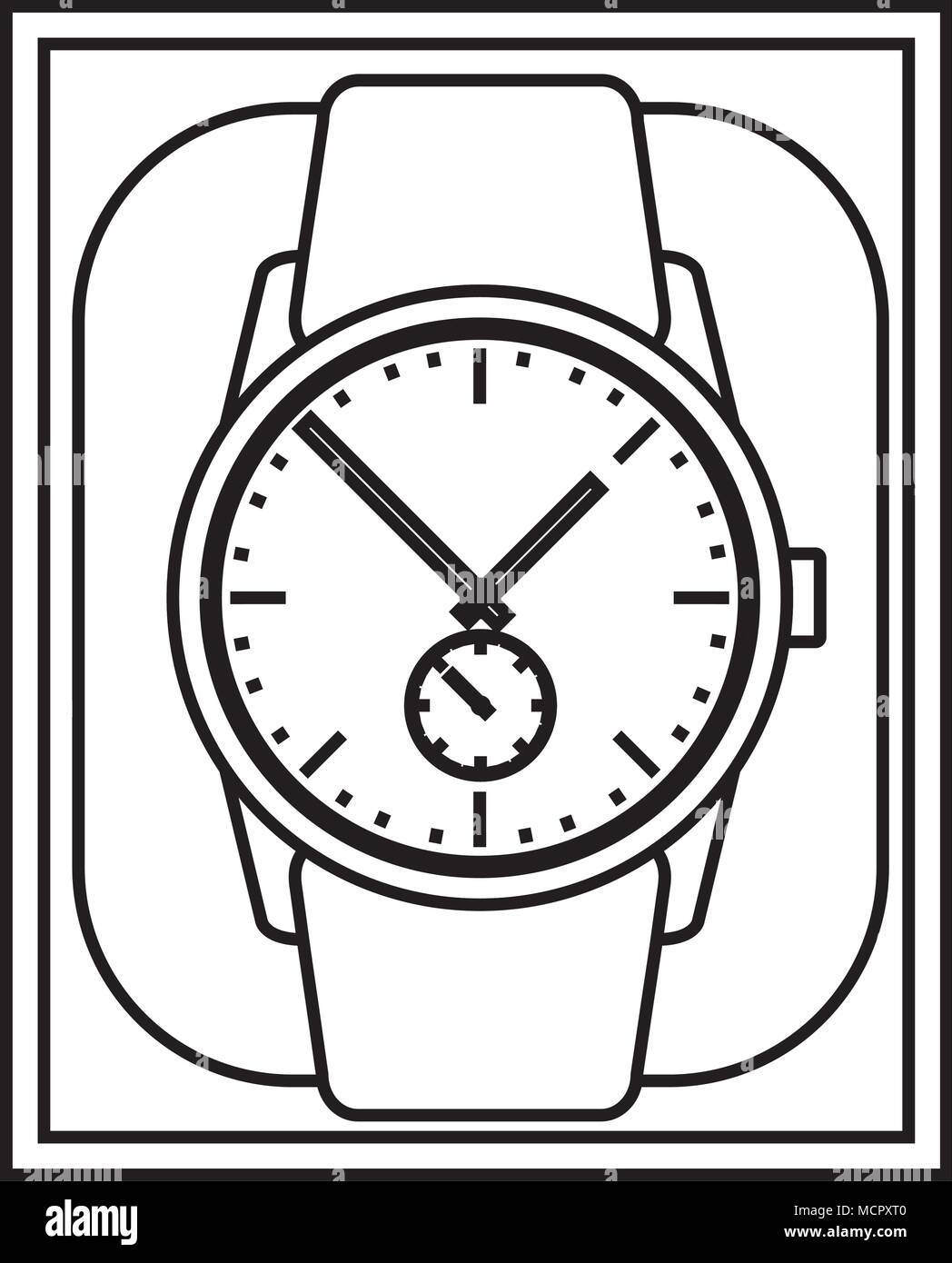 Silver watch case Stock Vector Images - Alamy