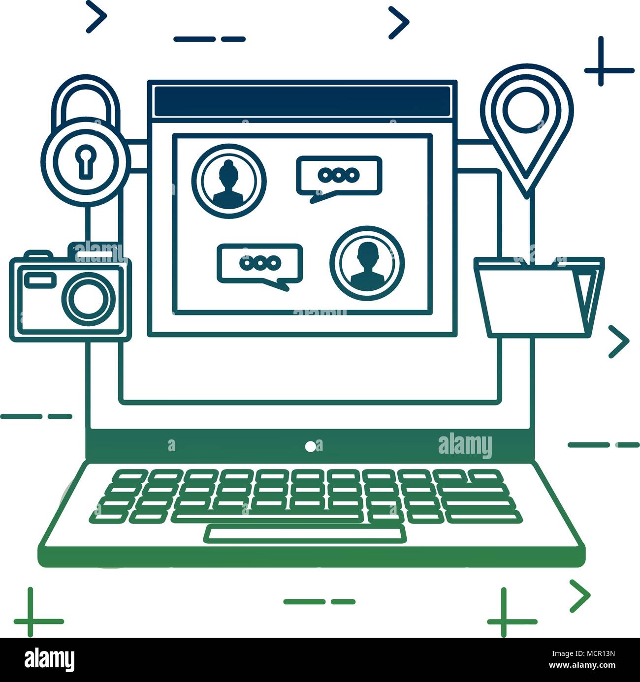 social media card Stock Vector Image & Art - Alamy