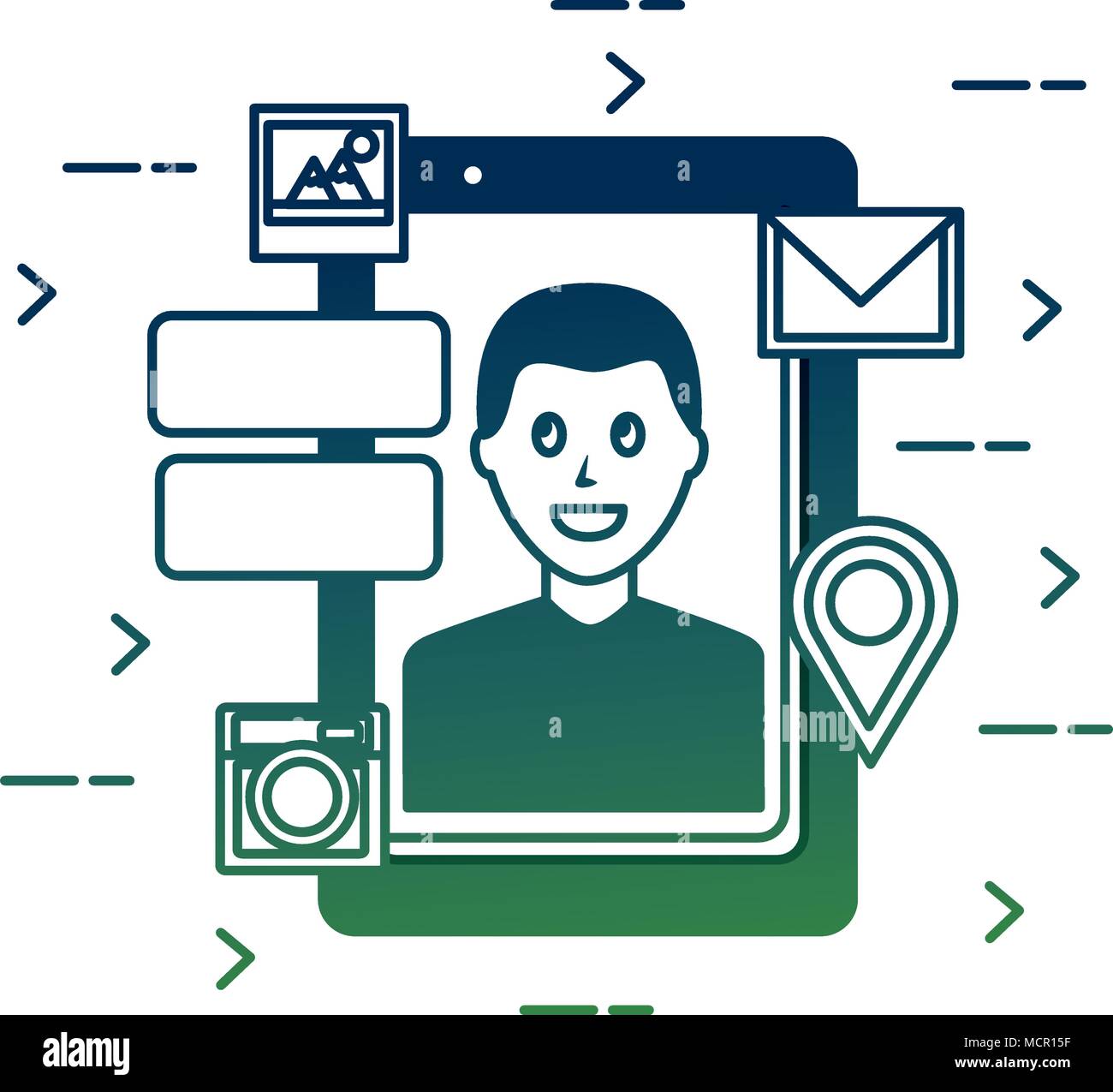 social media card Stock Vector Image & Art - Alamy