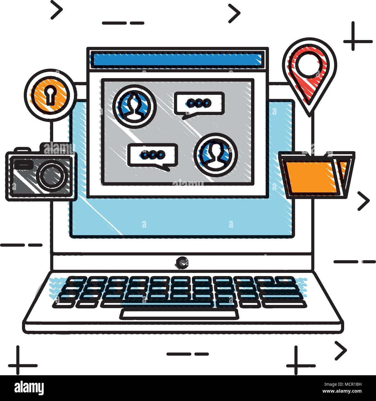 social media card Stock Vector Image & Art - Alamy