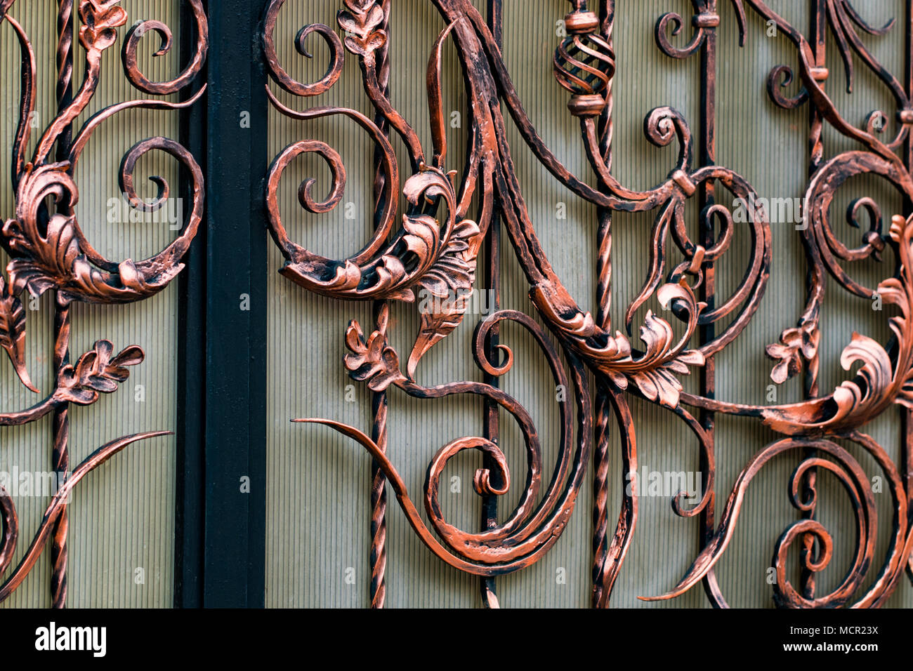 The fragment of forged metal products. close-up Stock Photo - Alamy