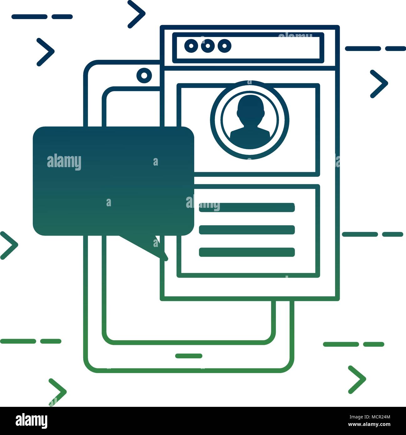 social media card Stock Vector Image & Art - Alamy