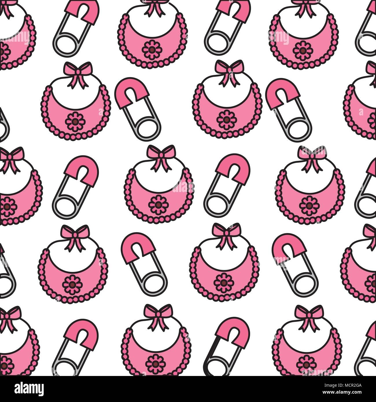 baby clothes pin with bib pattern Stock Vector Image & Art - Alamy
