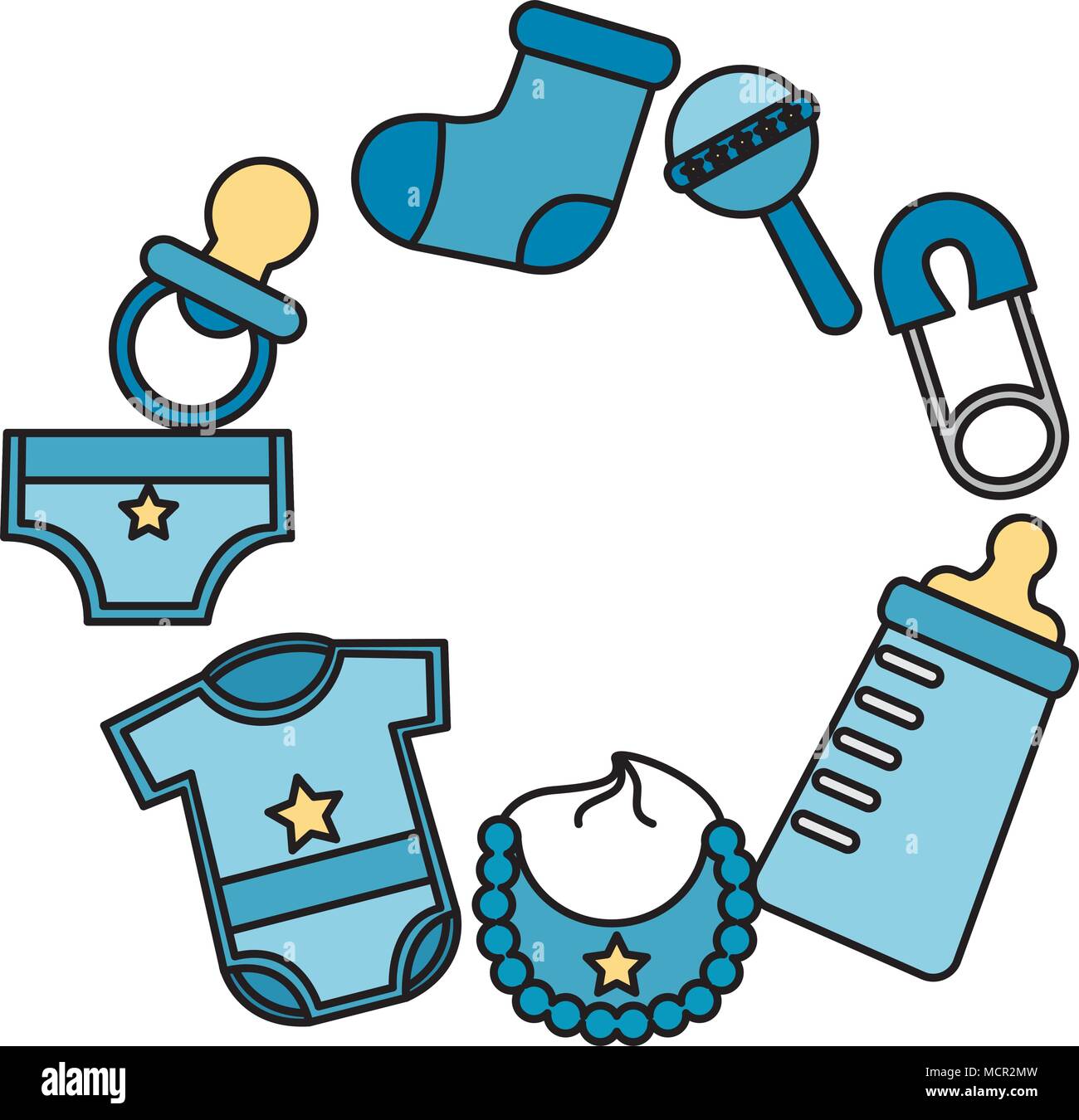 set baby accessories around Stock Vector Image & Art - Alamy