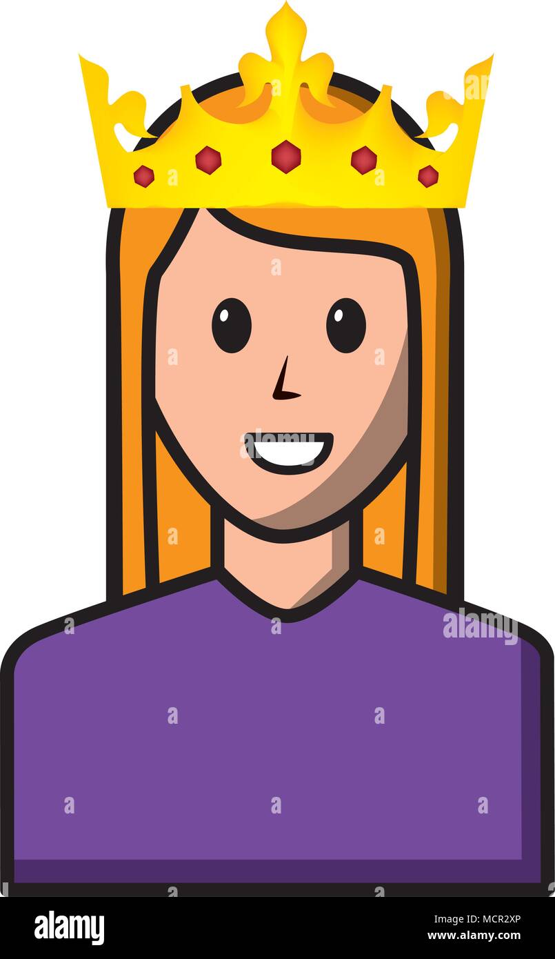 young woman with crown avatar character Stock Vector Image & Art - Alamy