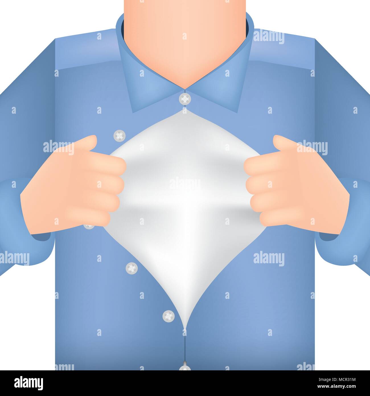 father hero open shirt Stock Vector Image & Art - Alamy