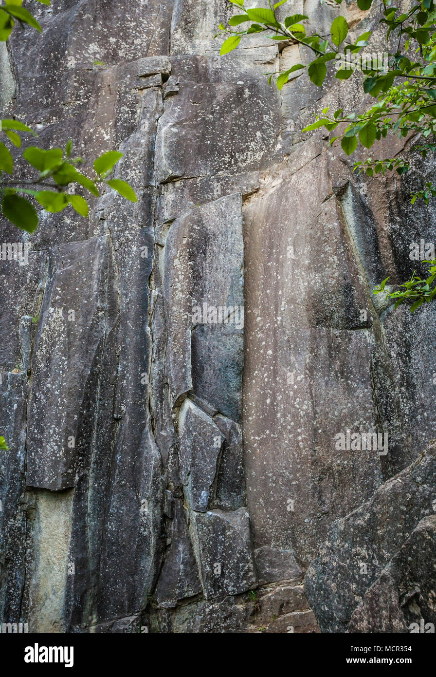 A section of the granite cliffs named the lower town wall. This is a ...