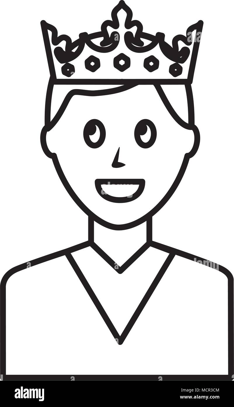 young man with crown avatar character Stock Vector Image & Art - Alamy