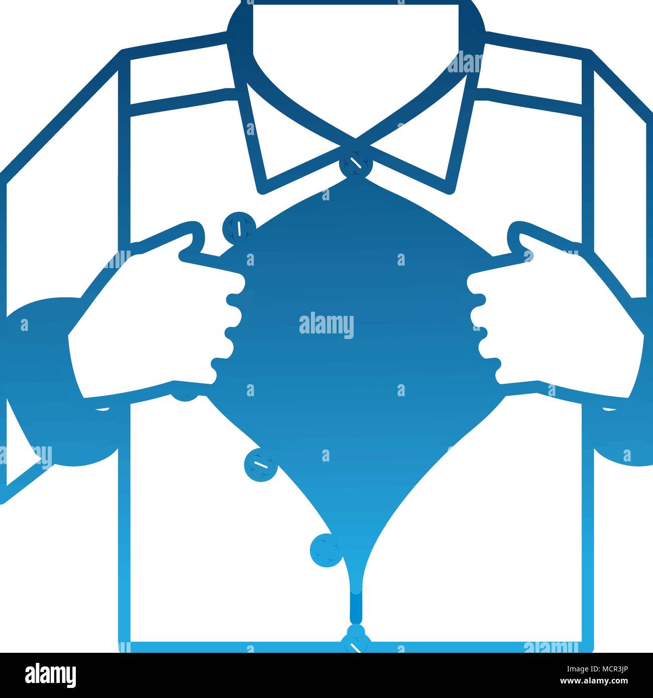 father hero open shirt Stock Vector Image & Art - Alamy