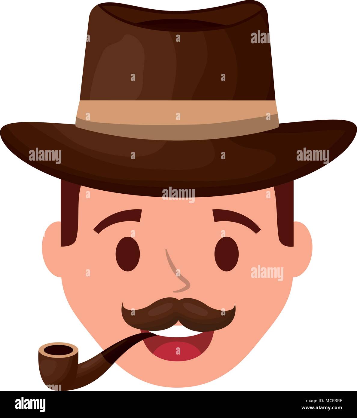 Smoke pipe pose Stock Vector Images - Alamy