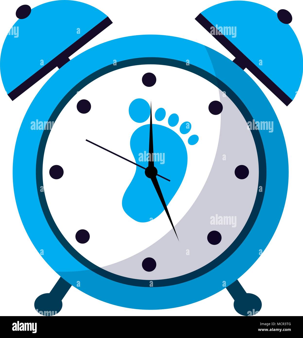 alarm clock with footprint Stock Vector Image & Art - Alamy