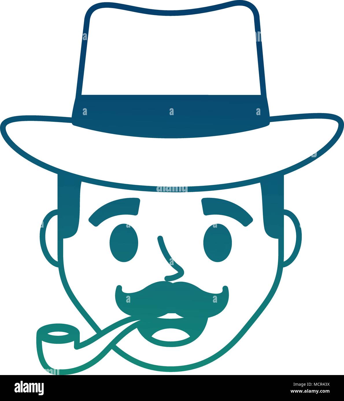 Smoke pipe pose Stock Vector Images - Alamy