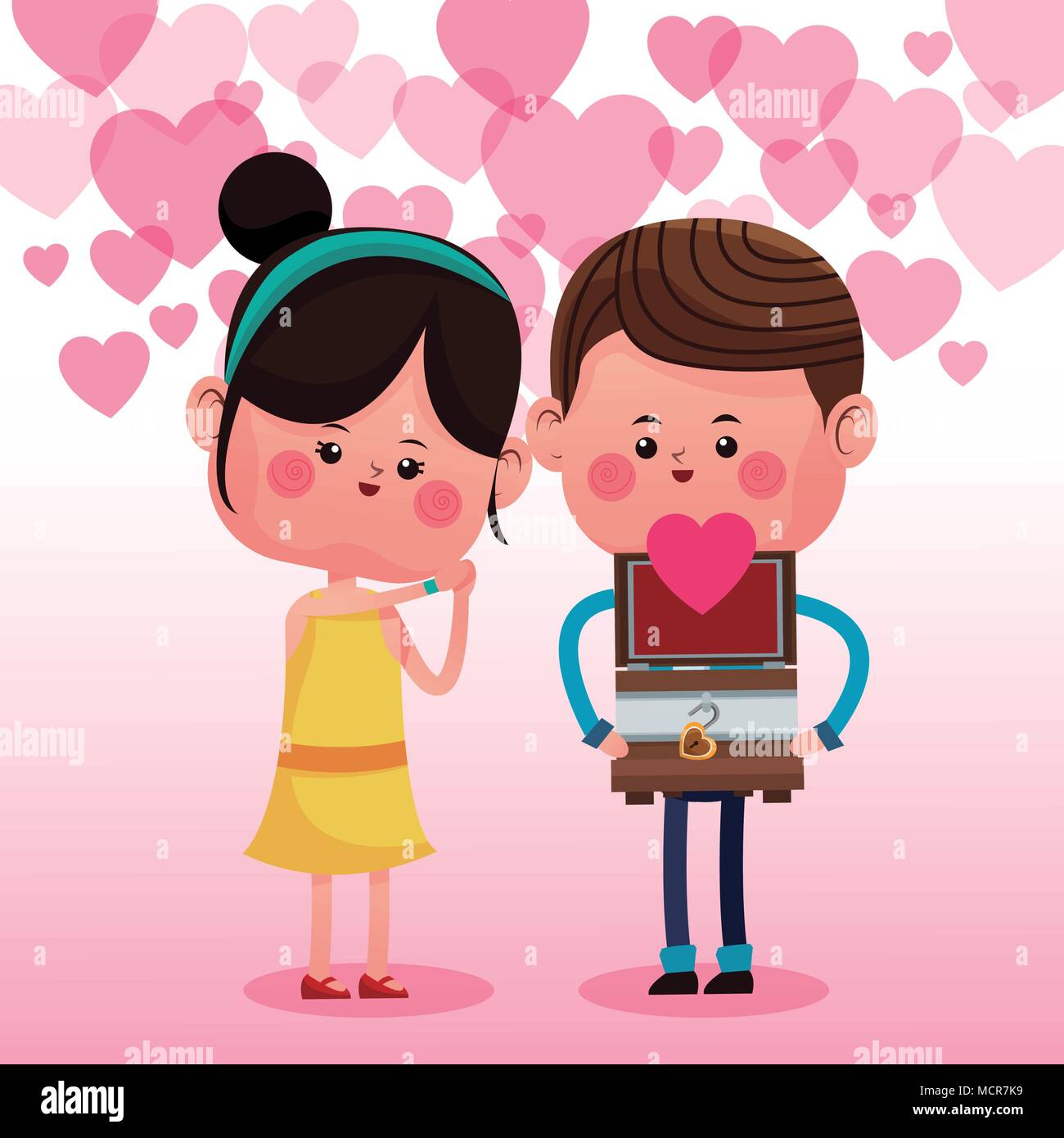 Cute couple in love cartoons Stock Vector Image & Art - Alamy