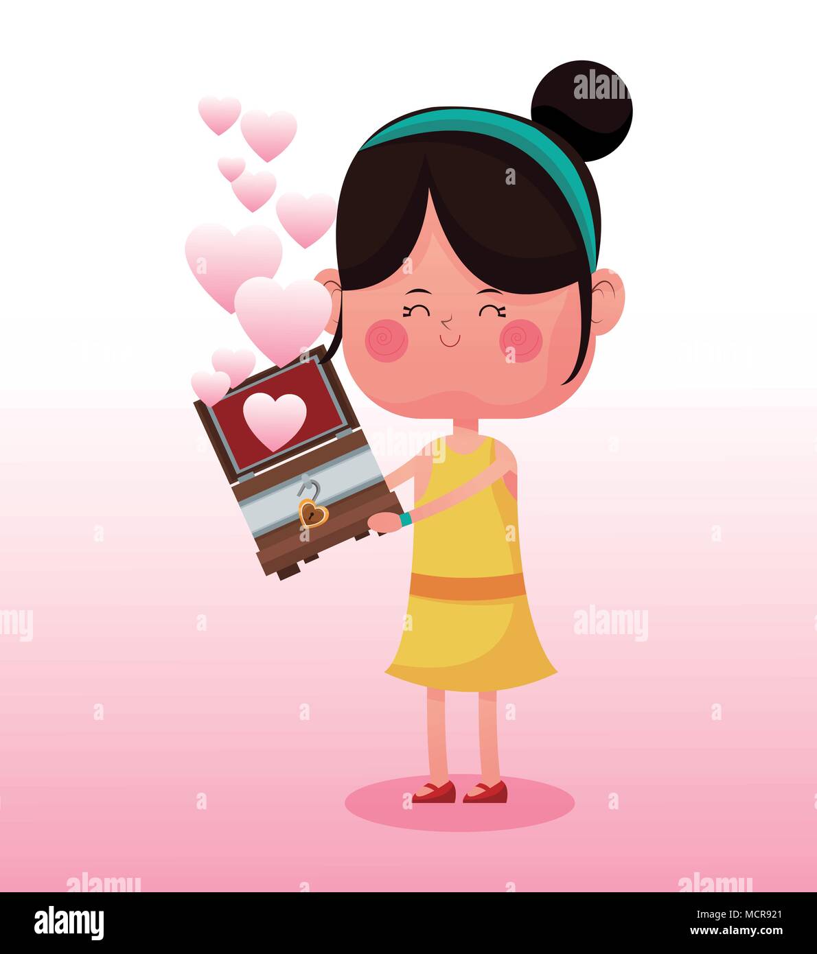 Girl hand chest Stock Vector Images - Alamy