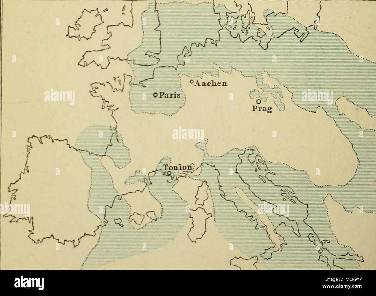 . Europa zur Zeit der Cenoman-Kreide Stock Photo - Alamy